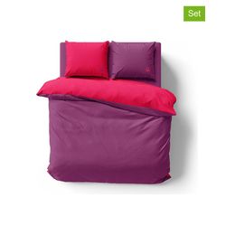 Benetton 4tlg. Bettw&auml;sche-Set in Lila/ Pink - 76% | Gr&ouml;&szlig;e 200x220 cm | Bettwaesche-bettwaren