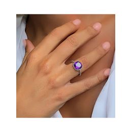Les Petites Pr&eacute;cieuses Silber-Ring mit Edelstein - 75% | Gr&ouml;&szlig;e 50 | Schmuck