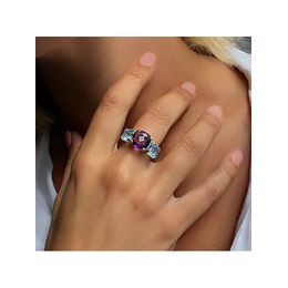Les Petites Pr&eacute;cieuses Silber-Ring mit Edelsteinen - 76% | Gr&ouml;&szlig;e 50 | Schmuck