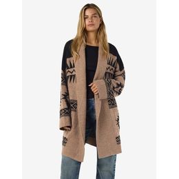 Noisy may Cardigan in Hellbraun/ Schwarz - 36% | Gr&ouml;&szlig;e M | Damen-pullover-cardigans