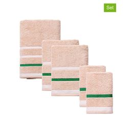 Benetton 5tlg. Badtextilien-Set in Beige - 78% | Badtextilien
