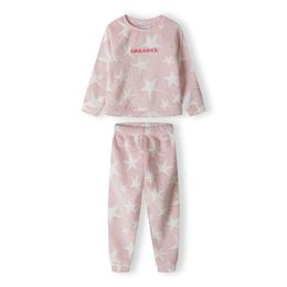 MINOTI Schlafanzug M&auml;dchen Gr&ouml;&szlig;e 104/110 pink / wei&szlig;