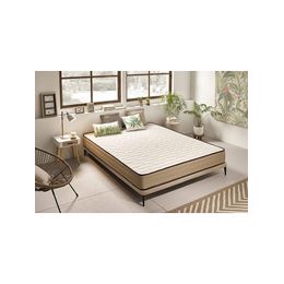 Moonia Schaummatratze "Bamboo Care" in Wei&szlig;/ Beige - 51% | Gr&ouml;&szlig;e 90x200 cm | Betten