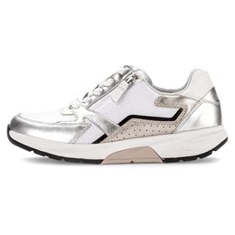 Gabor Sneaker Damen Gr&ouml;&szlig;e 44 beige / schwarz / silber / wei&szlig;