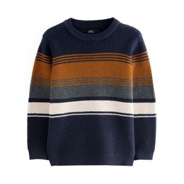 next Pullover Jungen Gr&ouml;&szlig;e 110 navy / cognac / grau / naturwei&szlig;