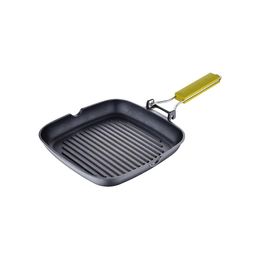 Benetton Grillpfanne in Schwarz/ Gr&uuml;n - (L)24 x (B)24 cm - 63% | Kochgeschirr