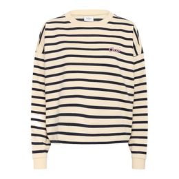 Saint Tropez Sweatshirt 'SZOsiria' Damen Gr&ouml;&szlig;e XXL elfenbein / pastellpink / schwarz