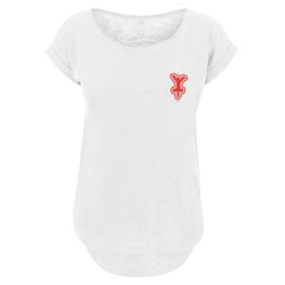 F4NT4STIC T-Shirt 'Disney Winnie The Pooh Tigger Chest' Damen Gr&ouml;&szlig;e L rot / wei&szlig;