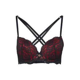 Lascana BH Damen Gr&ouml;&szlig;e 80 rot / schwarz