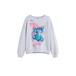 Desigual Sweatshirt 'Stitch ' M&auml;dchen Gr&ouml;&szlig;e 152 blau / grau / lachs / pink