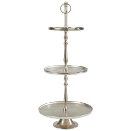 Ambia Home Etagere, Metall, Uni, rund, 93 cm, Tragegriff, zerlegbar, Tischkultur & Servieren, Etageren