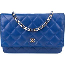 Chanel Crossbody Bags - Chanel Quilted Leather Wallet On Chain Crossbody B - Gr. unisize - in Blau - f&uuml;r Damen