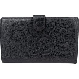 Chanel Portemonnaie - Chanel Cavair Leather CC Wallet - Gr. unisize - in Schwarz - f&uuml;r Damen