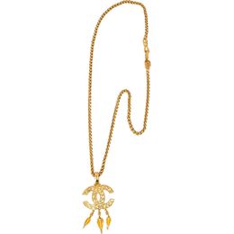 Chanel Halskette - Chanel Golden CC Longo Necklace - Gr. unisize - in Mehrfarbig - f&uuml;r Damen