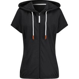 CR&Eacute;ATION L Damen Sweatjacke mit Nahttaschen schwarz Gr&ouml;&szlig;e 38