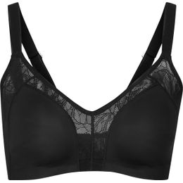 Naturana Damen Minimizer-BH ohne B&uuml;gel mit Spitze schwarz Gr&ouml;&szlig;e 85B