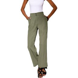 CR&Eacute;ATION L Damen Webhose in Struktur-Qualit&auml;t khaki Gr&ouml;&szlig;e 40