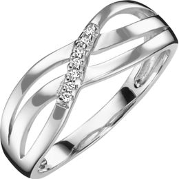 CR&Eacute;ATION L Damen Ring Silber 925 Gr&ouml;&szlig;e 18