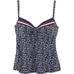 Lascana Damen B&uuml;gel-Tankini-Top marine-bedruckt Gr&ouml;&szlig;e 38C