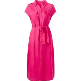 Heine Damen Hemdblusenkleid in Leinen-Qualit&auml;t pink Gr&ouml;&szlig;e 42