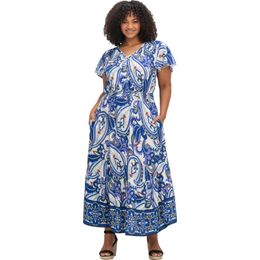 sheego by Joe Browns Damen Maxikleid mit Paisleyprint offwhite-gemustert Gr&ouml;&szlig;e 52