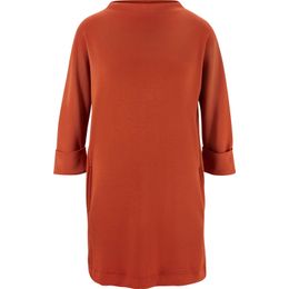 Heine Damen Longshirt mit seitlichen Taschen rostrot Gr&ouml;&szlig;e 46