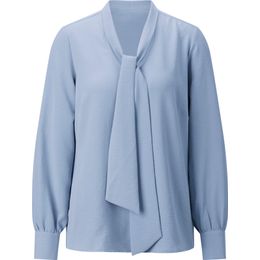 CR&Eacute;ATION L Damen Schluppenbluse in Cr&ecirc;pe-Qualit&auml;t bleu Gr&ouml;&szlig;e 40