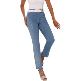 CREATION L PREMIUM Damen Stretch-Jeans mit seitlichen Biesen blue-bleached Gr&ouml;&szlig;e 19