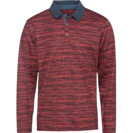 Marco Donati Herren Langarm-Poloshirt terra-meliert Gr&ouml;&szlig;e 44/46