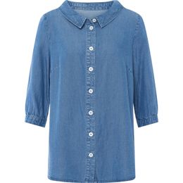 Heine Damen Jeansbluse mit 3/4-Arm blue-bleached Gr&ouml;&szlig;e 42