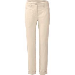 Heine Damen Leinenhose mit L&auml;ngsn&auml;hten beige Gr&ouml;&szlig;e 23