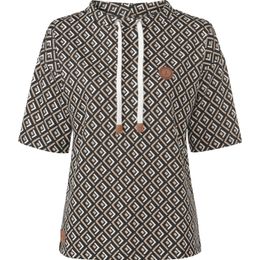 CR&Eacute;ATION L Damen Sweatshirt im Druckmuster beige-schwarz-bedruckt Gr&ouml;&szlig;e 54