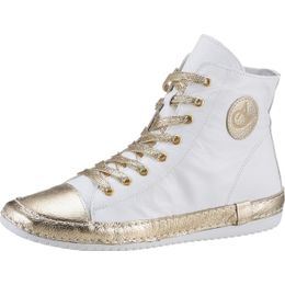 Andrea Conti Damen Sneaker wei&szlig;-goldfarben Gr&ouml;&szlig;e 36