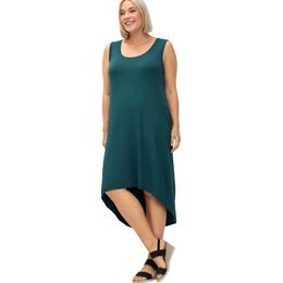 sheego Damen Strandkleid mit Vokuhila-Saum petrol Gr&ouml;&szlig;e 46