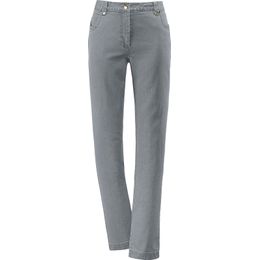 CR&Eacute;ATION L Damen Stretch-Jeans mit Glitzersteinchen hinten grau Gr&ouml;&szlig;e 36