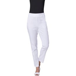 CREATION L PREMIUM Damen B&uuml;gelfaltenhose mit seitlichem Rei&szlig;verschluss wei&szlig; Gr&ouml;&szlig;e 36