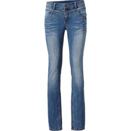 Heine Damen Skinny Jeans mit vertiefter Leibh&ouml;he bleached Gr&ouml;&szlig;e 17