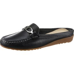 Damen Slipper in Mokassin-Machart schwarz Gr&ouml;&szlig;e 36