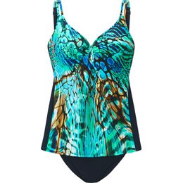CR&Eacute;ATION L Damen Tankini mit Softcups smaragd-t&uuml;rkis-bedruckt Gr&ouml;&szlig;e 36B