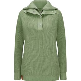 CR&Eacute;ATION L Damen Strickpullover mit Troyerkragen eucalyptus Gr&ouml;&szlig;e 36