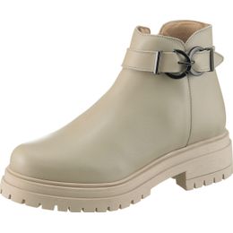 Heine Damen Stiefelette ecru Gr&ouml;&szlig;e 36