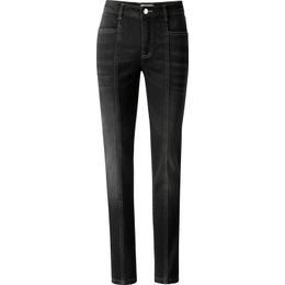 Heine Damen Jeans mit Teilnungsn&auml;hten black denim Gr&ouml;&szlig;e 44