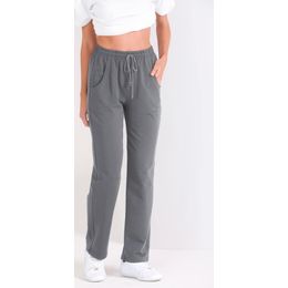 Damen Freizeithose in 5-Pocket-Form grau Gr&ouml;&szlig;e 18/19