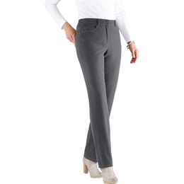 COSMA Damen Thermohose mit kariertem Futter grau Gr&ouml;&szlig;e 19