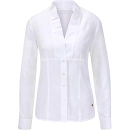 CREATION L PREMIUM Damen Langarm-Bluse mit Taillierung wei&szlig; Gr&ouml;&szlig;e 40