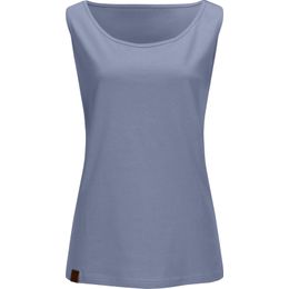 CR&Eacute;ATION L Damen Shirttop aus reiner Baumwolle taubenblau Gr&ouml;&szlig;e 40