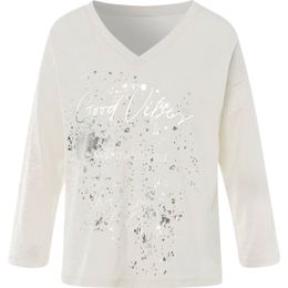 Heine Damen Print-Shirt mit Foliendruck champagner Gr&ouml;&szlig;e 46