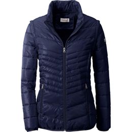 CR&Eacute;ATION L Damen Steppjacke mit abzippbaren &Auml;rmeln marine Gr&ouml;&szlig;e 36