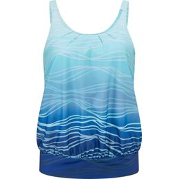 feel good Damen Tankini-Oberteil mit Farbverlauf aqua-mittelblau-bedruckt Gr&ouml;&szlig;e 40B