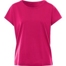 Heine Damen Kurzarmshirt mit Modal pink Gr&ouml;&szlig;e 44